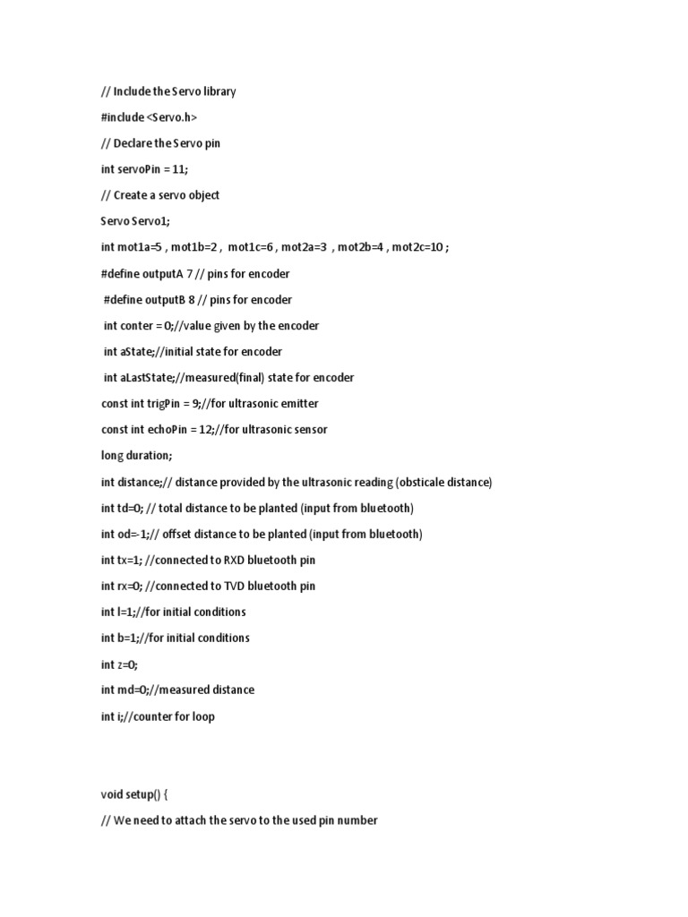Code - Seed Sowing Robot | Download Free PDF | Electrical Engineering ...