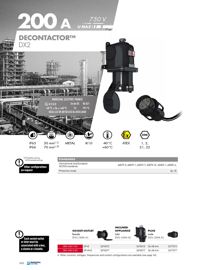 Marechal DX2 Decontactor Range en | PDF | Ac Power Plugs And Sockets ...