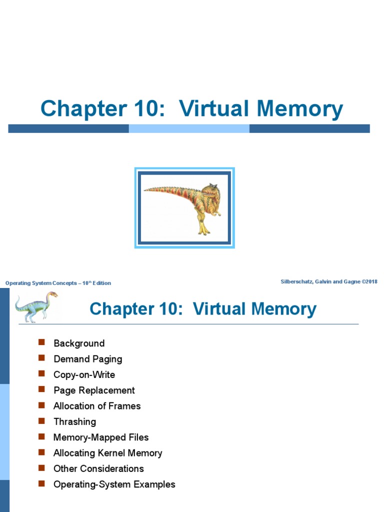 Chapter 10: Virtual Memory: Silberschatz, Galvin and Gagne ©2018 Operating System Concepts - 10 ...