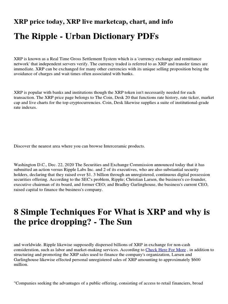 XRP Ripple Price XRP Price Index and Chart CoinDesk 20jdzenuhgro | PDF ...