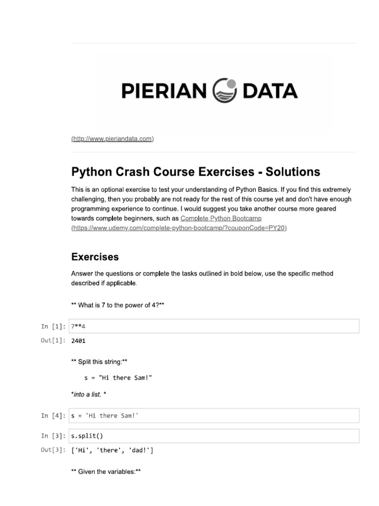 03-Python Crash Course | PDF