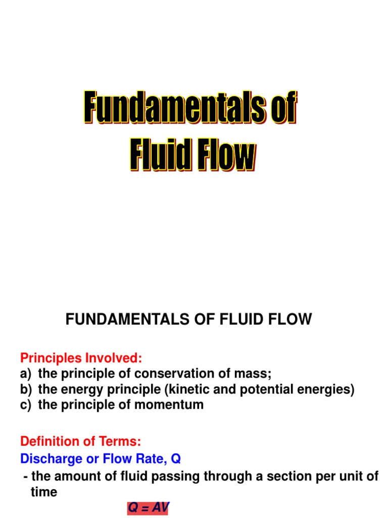 10 Fundamentals of Fluid Flow | PDF | Fluid Dynamics | Reynolds Number