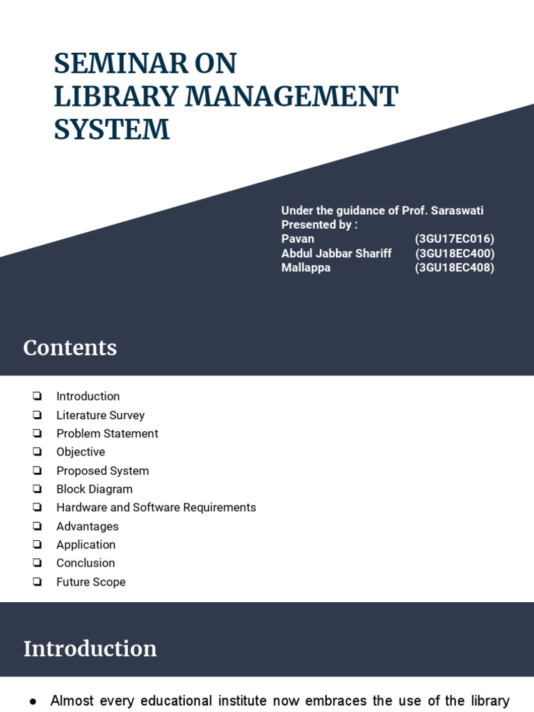 Seminar On Library Management System | Download Free PDF | Libraries | Databases