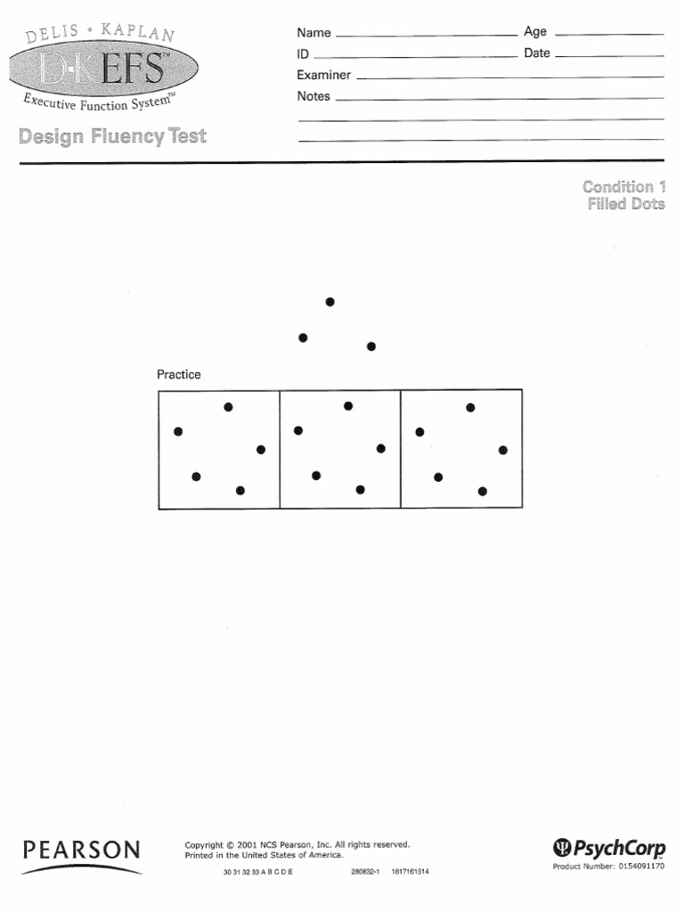 Test Fluidez Diseño DKEFS | PDF