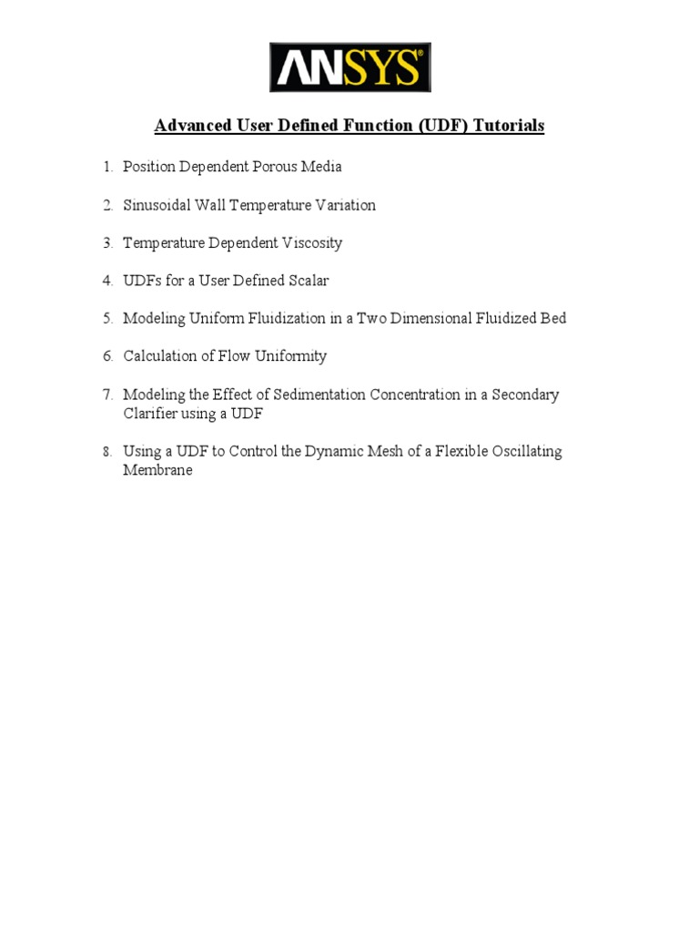 Advanced User Defined Function Udf Tutorials Pdf Boundary Value Problem Viscosity 6708