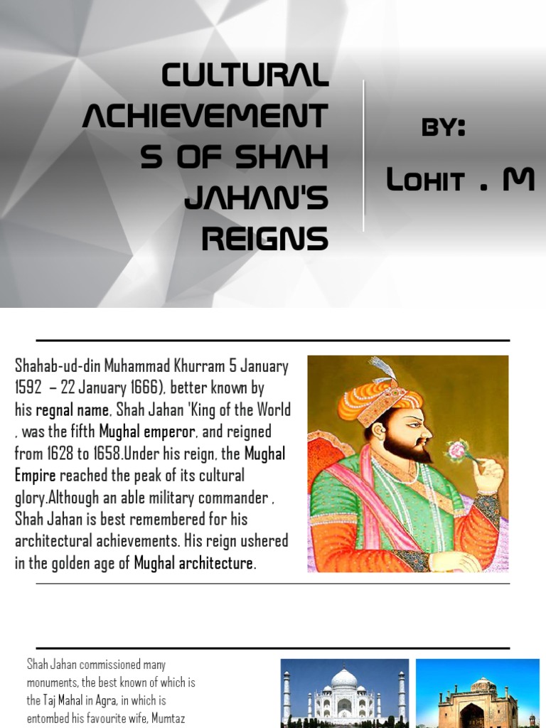 Shah Jahan's Cultural Achievements | PDF