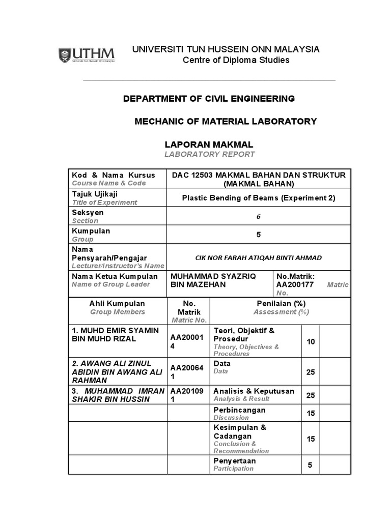 Potentiometer Lab Report: Beam Bending | PDF | Deformation (Engineering ...