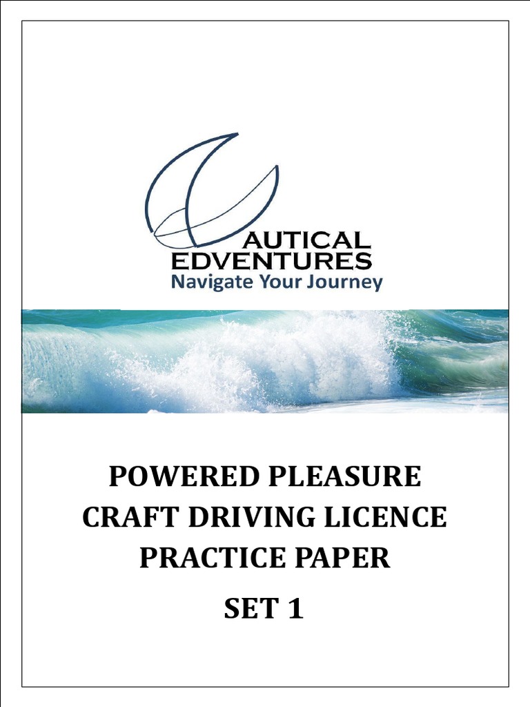 Powered Pleasure Craft Driving Licence Practice Paper Set 1 | PDF ...