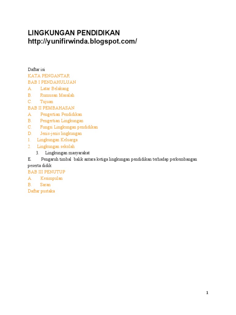 Lingkungan Pendidikan | PDF
