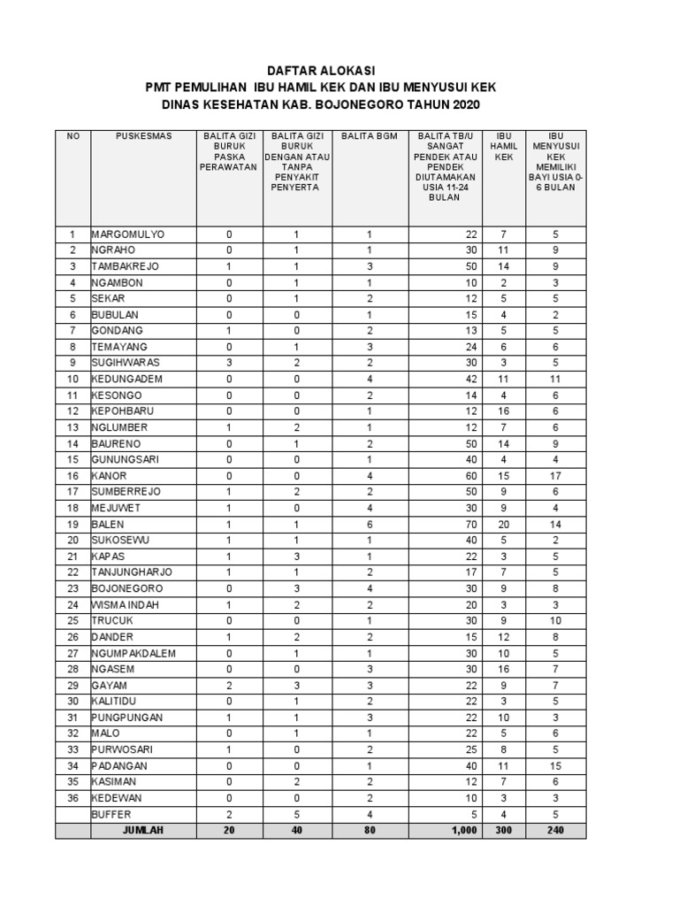 Form Laporan PMT 2021-Revisi | PDF