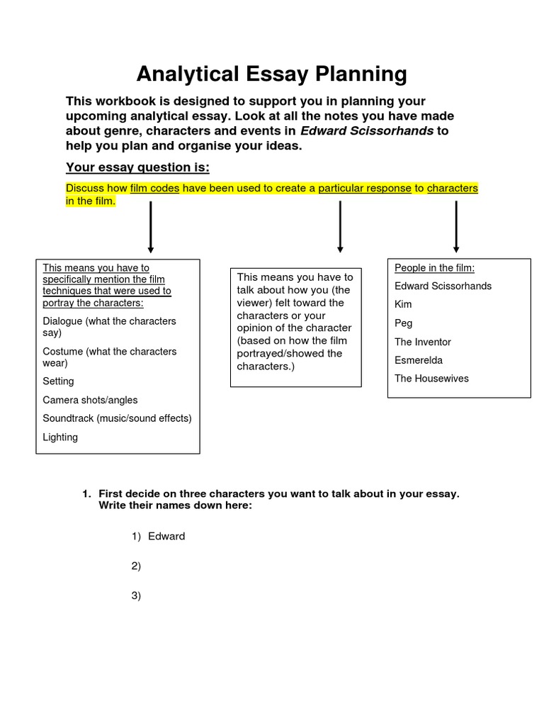 Essay Planning - Final | PDF | Essays