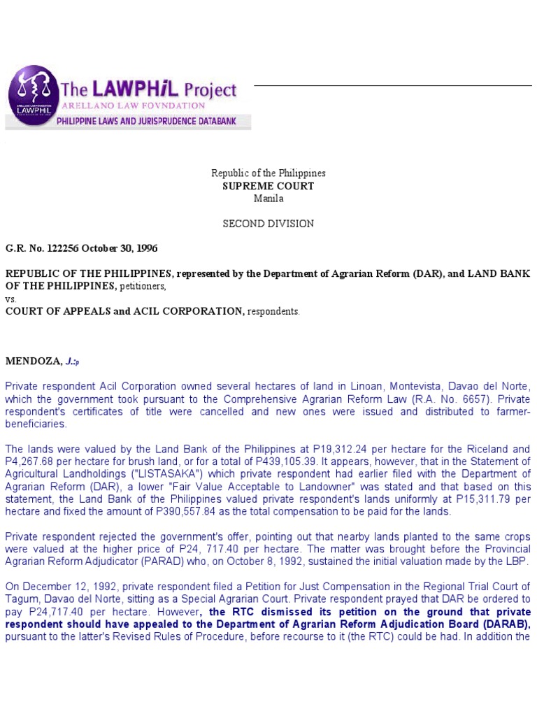 Republic of The Philippines Manila Second Division: Supreme Court | PDF ...