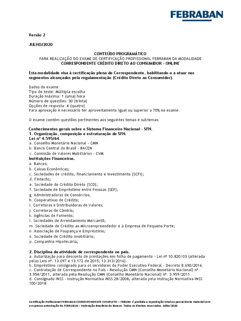 Febran 02 | PDF | Crédito | Finanças e Administração de Capital