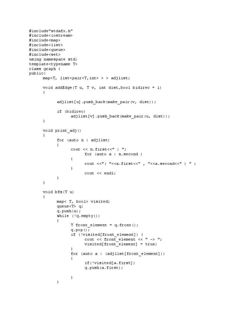 Graph Bfs Dfs Sssp Dijkstra Creation Pdf Algorithms And Data Structures Theoretical 