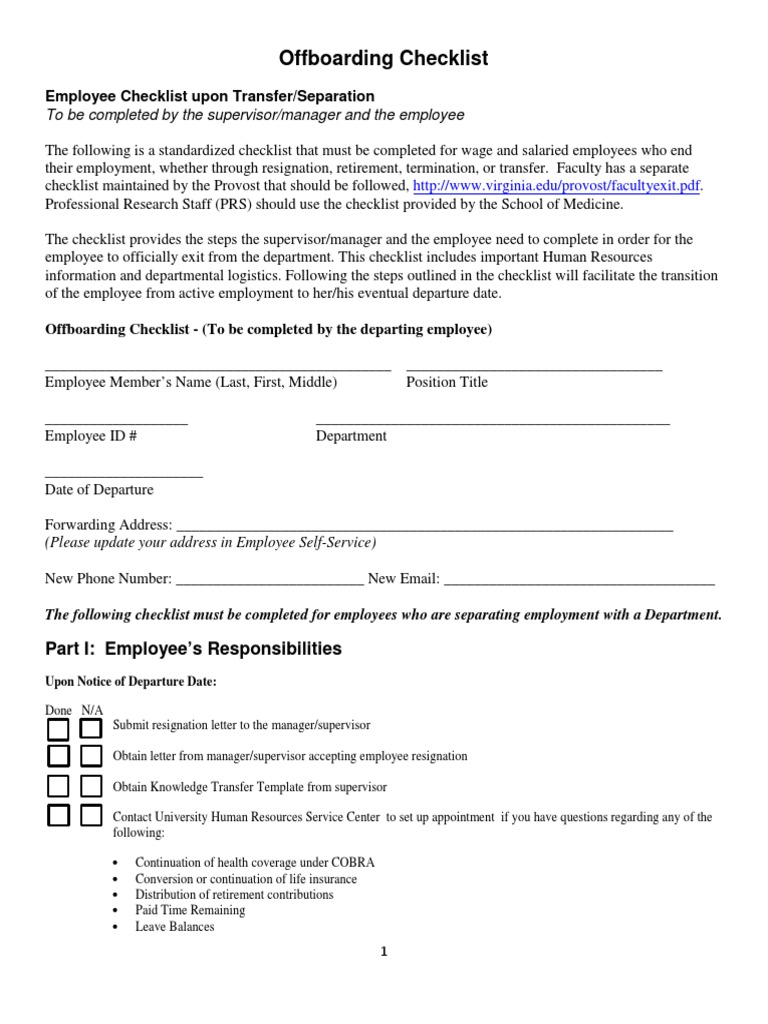 OffboardingChecklist 0 | PDF | Employment | Computer File