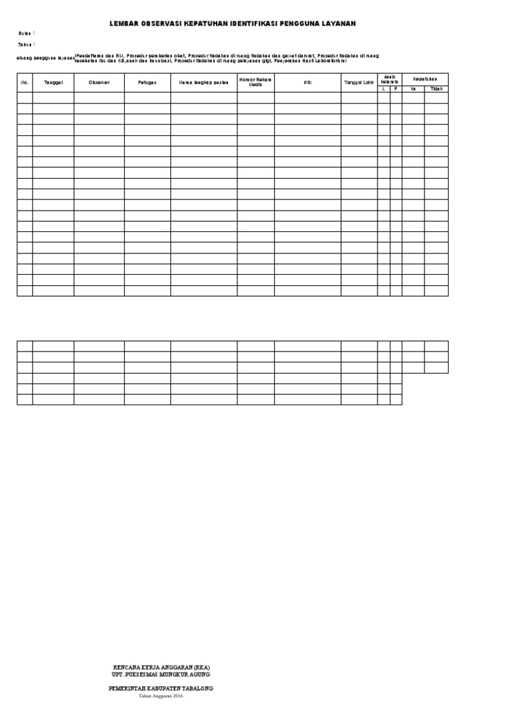Lembar Observasi Mutu INM - 3 | PDF