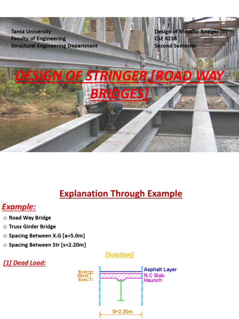 Design of Stringer (Road Way Bridges) | PDF | Classical Mechanics | Continuum Mechanics