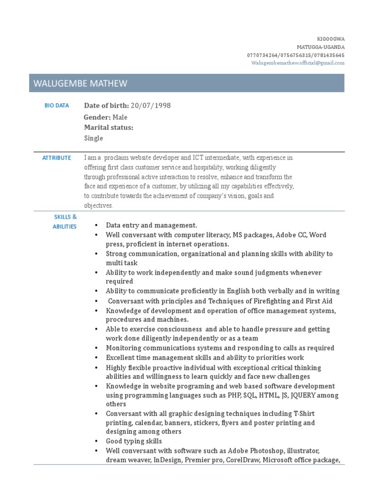 My cv1 | PDF | Software | Graphic Design