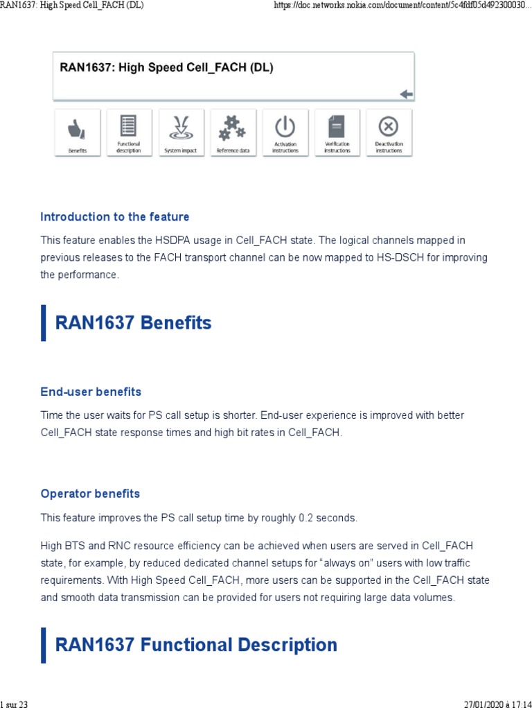 RAN1637 - High Speed Cell - FACH (DL) | PDF | High Speed Packet Access ...