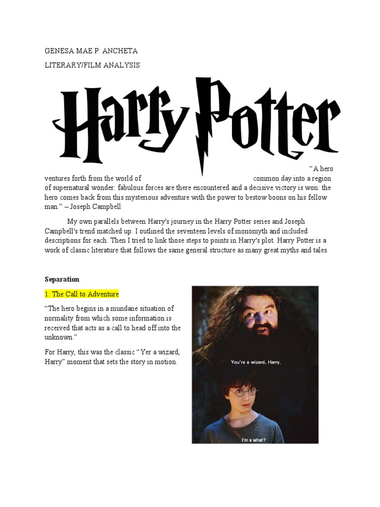 Film Analysis | PDF | Harry Potter | Religion And Belief