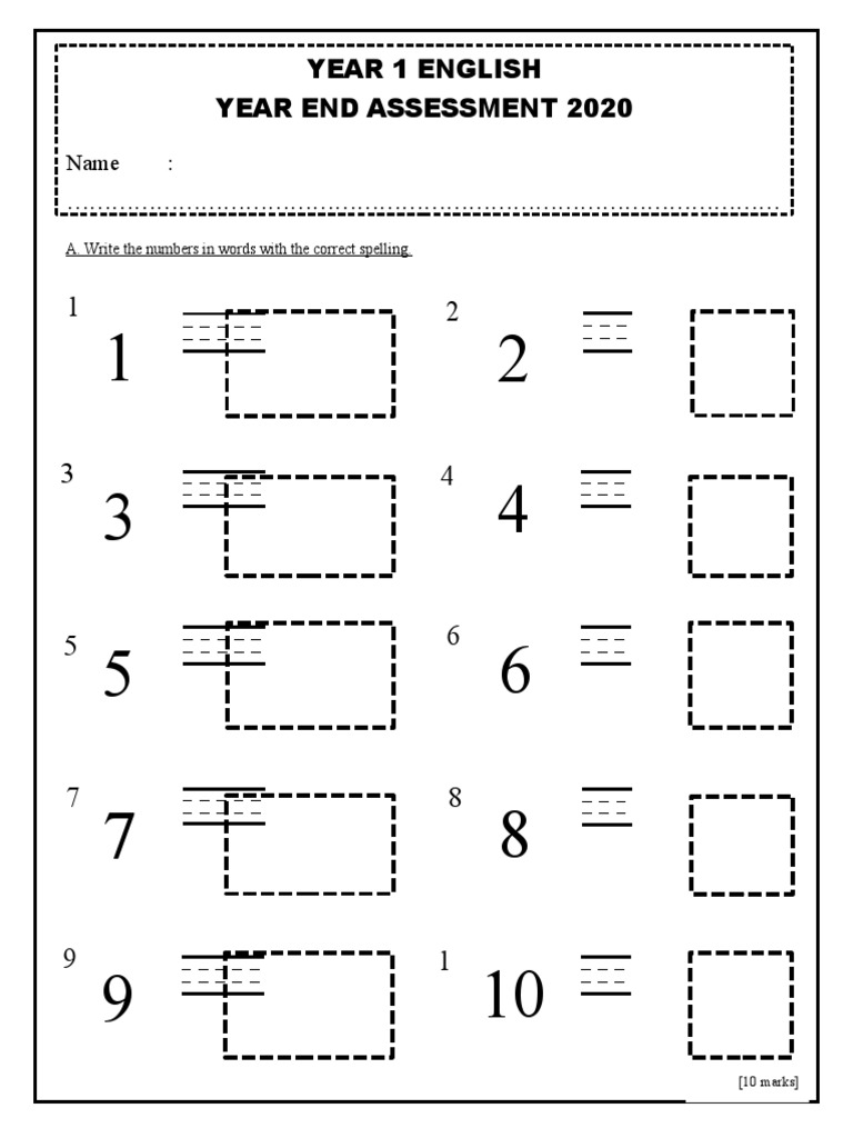 Year 1 English Year End Assessment 2020: A Comprehensive Review of ...