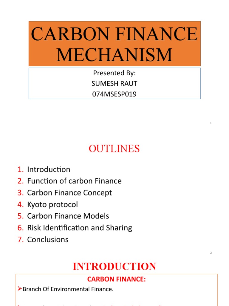 Carbon Finance Mechanism | PDF | Energy Economics | Low Carbon Economy