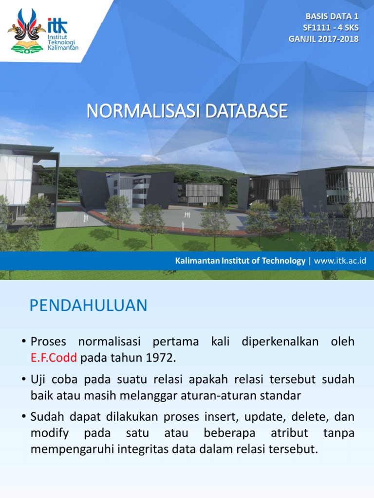 Normalisasi Database | PDF | Metode & Bahan Ajar | Komputer