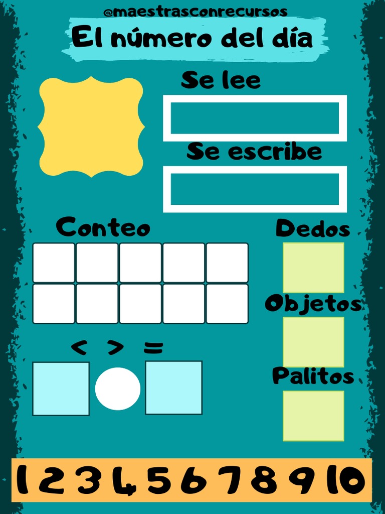 Póster Sobre El Número Del Día | PDF