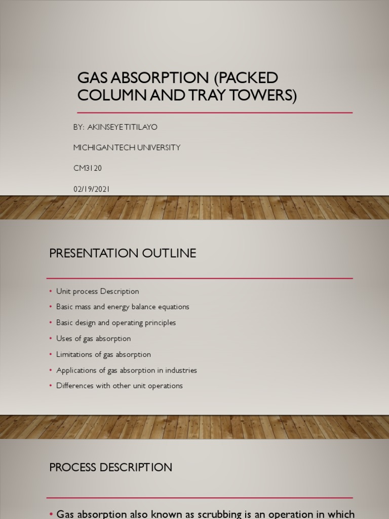 TitilayoAkinseye - 2021 - Gas Absorption | PDF | Solution | Absorption ...