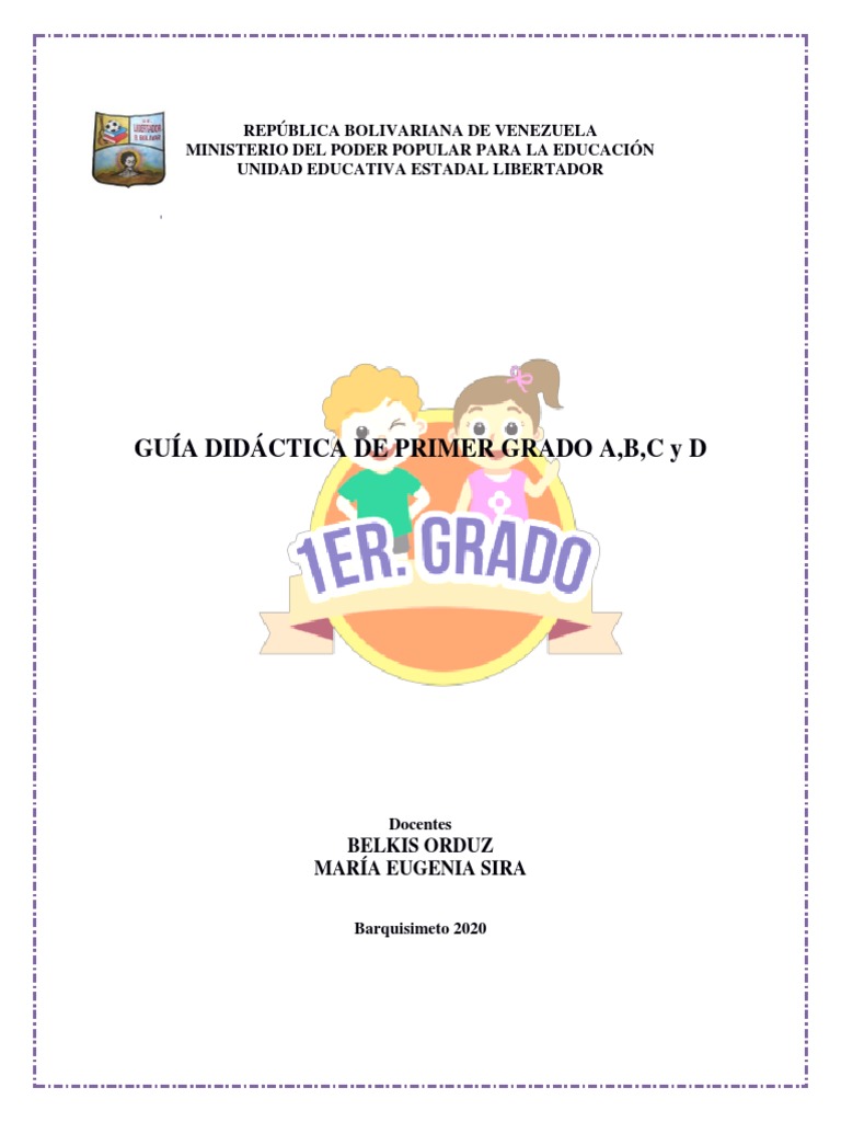 Guía Didáctica Primer Grado | PDF | Alfabeto | Sustracción