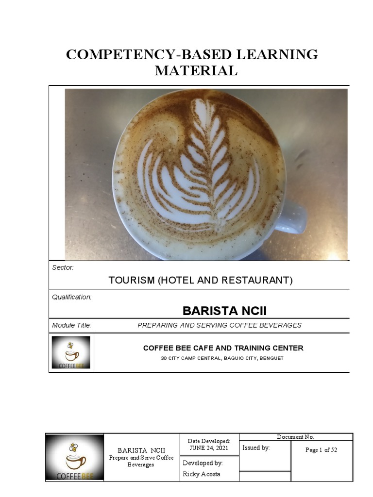 CBLM Preparing and Serving Coffee Beverages 1 | PDF | Coffee | Drink