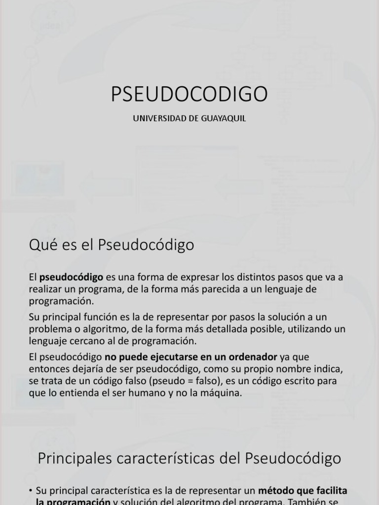 1 Pseudocódigo | PDF | Programación de computadoras | Algoritmos