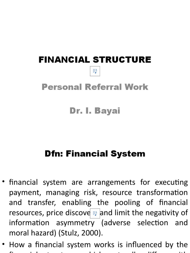 Financial Structure | PDF | Economic Growth | Market (Economics)
