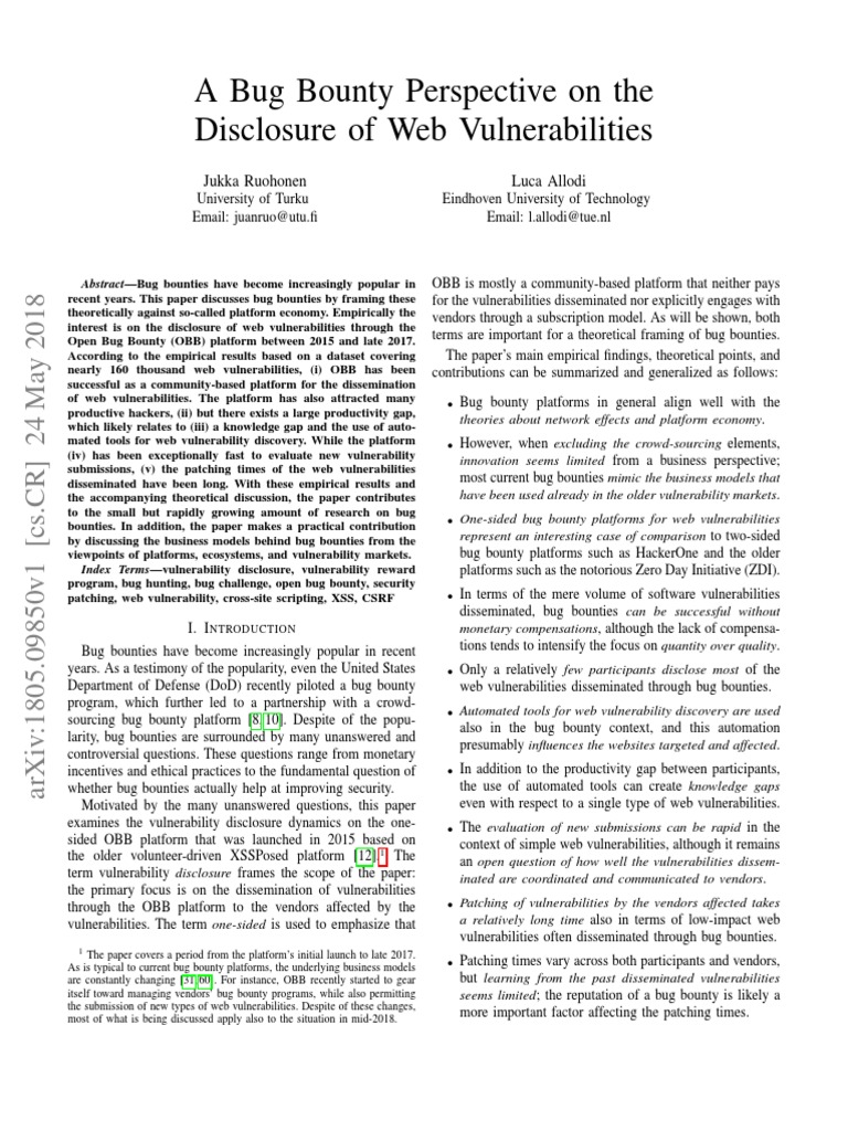 Bug Bounty | PDF | Vulnerability (Computing) | Information Age