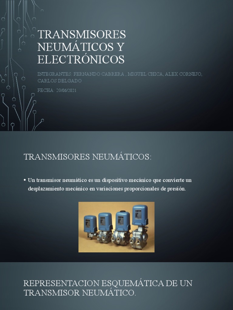 Transmisores Neumáticos y Electrónicos | PDF | Corriente continua ...