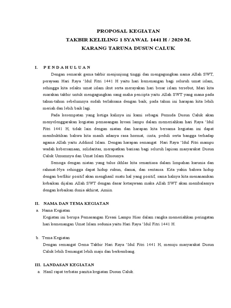 Poposal Tarling 2020 | PDF