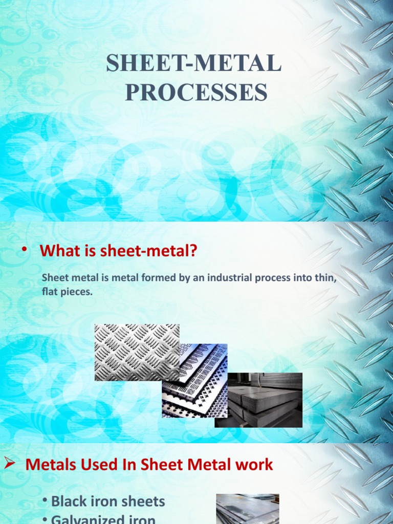 Sheet Metal Proccesses | PDF | Sheet Metal | Industrial Processes