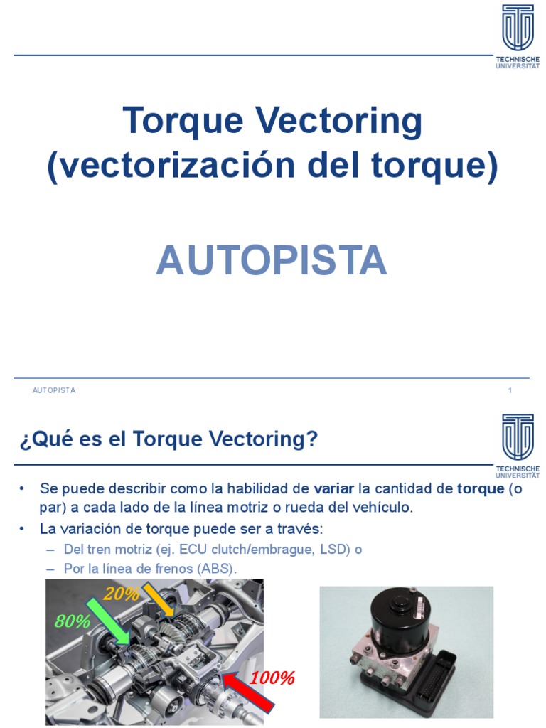 Tipos de Diferenciales en Torque Vectoring | PDF | Ciencia y ...