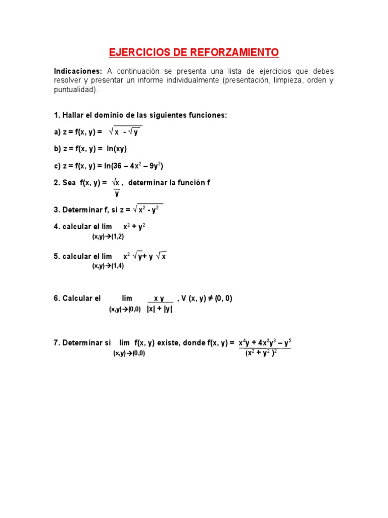Ejercicios de Extension | PDF