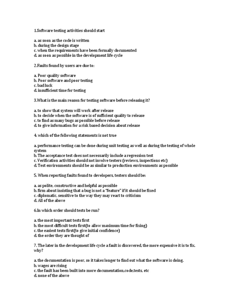 ISTQB Model Paper78 | PDF | Software Testing | Software Bug
