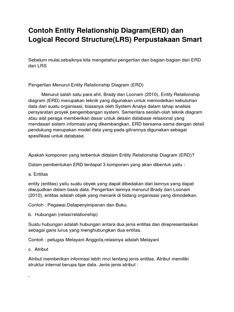 Erd Dan LRS Kelompok | PDF