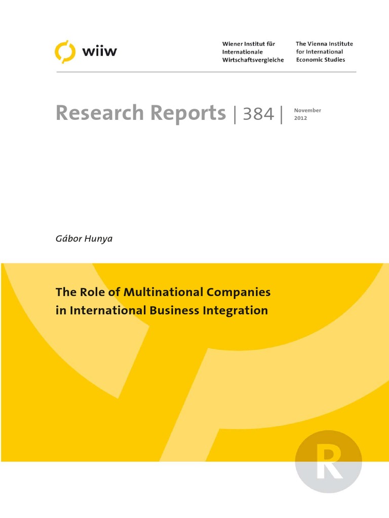 The Role of Multinational Companies in International Business ...