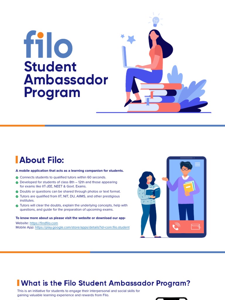 FILO - Student Ambassador Program | PDF | Mobile App | Web 2.0