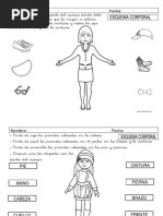 100 Fichas Esquema Corporal | PDF | Pierna humana | Cuerpo humano