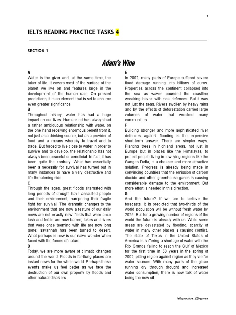 Reading - IELTS Reading Practice Tests 4 | PDF | Classroom | Teachers