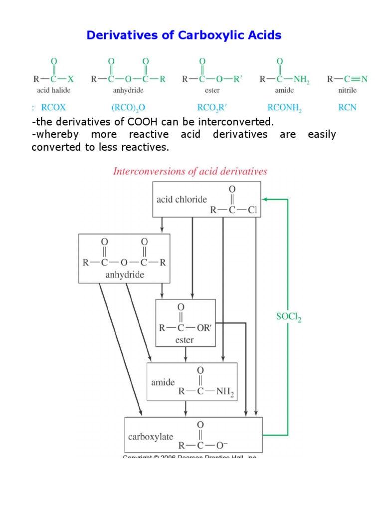Derivatives of Carboxylic Acids | PDF | Ester | Carboxylic Acid