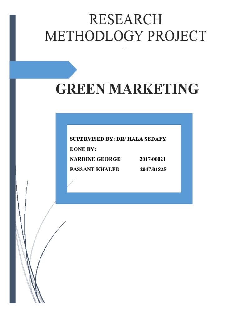 Green Marketing: Research Methodlogy Project P | PDF | Survey ...