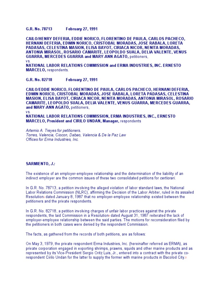 Deferia, Et - Al. vs. NLRC | PDF | Unfair Labor Practice | Complaint