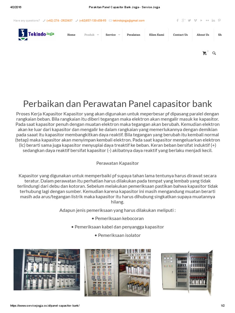 Perakitan Panel Capasitor Bank | PDF