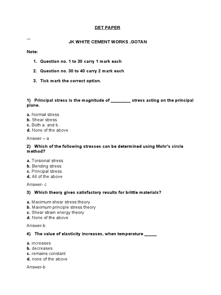 Paper For DET | PDF | Stress (Mechanics) | Screw